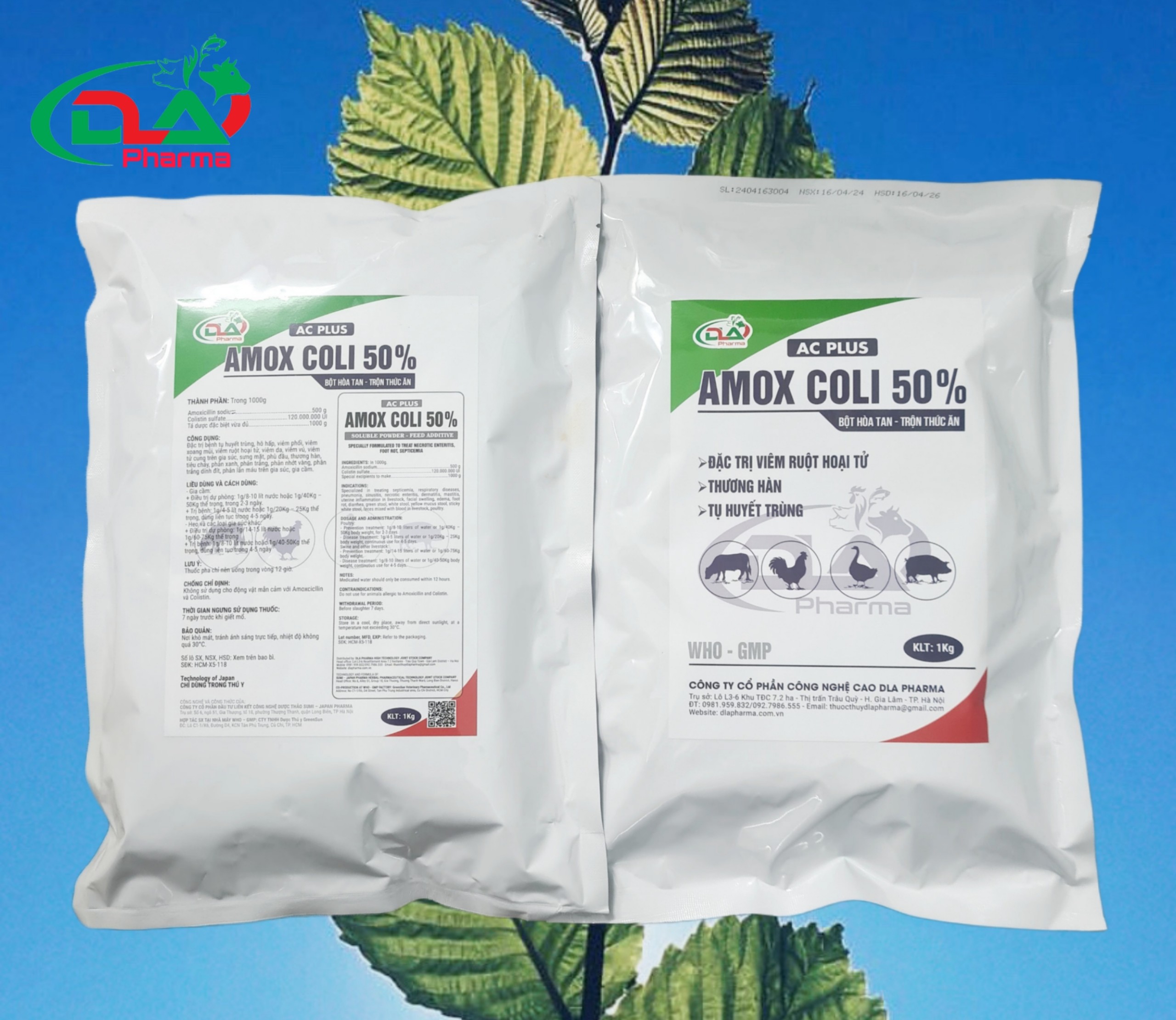 AMOX COLI 50% | NHÓM SẢN PHẨM KHÁNG SINH BỘT CÔNG NGHỆ BAO VIÊN – DLA ...